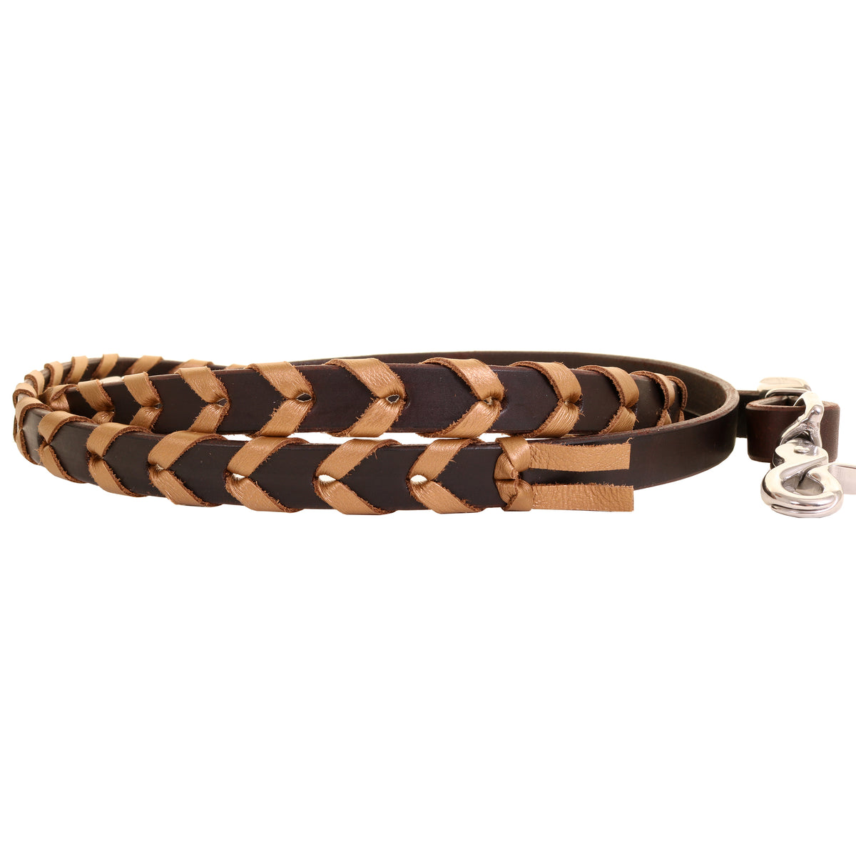 REIN19 - Chocolate Laced Roping Rein - Double J Saddlery