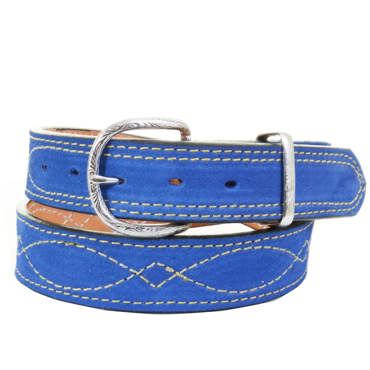 B1216D - Blue Suede Gun Slinger Belt - Double J Saddlery