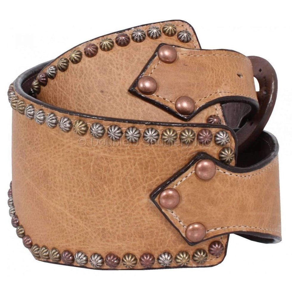B806 - Camel Pull-Up Three Piece Belt - Double J Saddlery