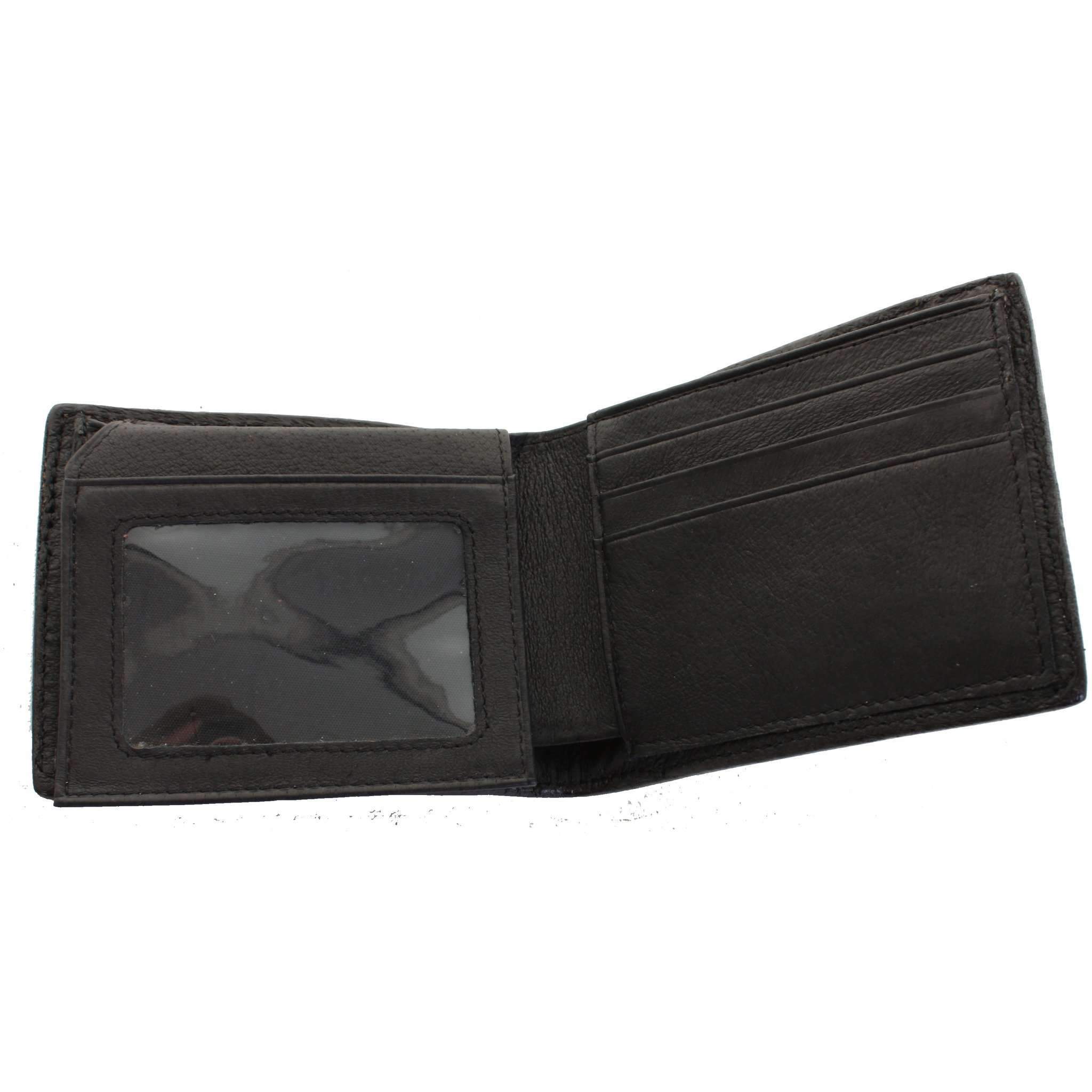 BF42 - Brown Vintage Tooled Mens Bifold Wallet - Double J Saddlery