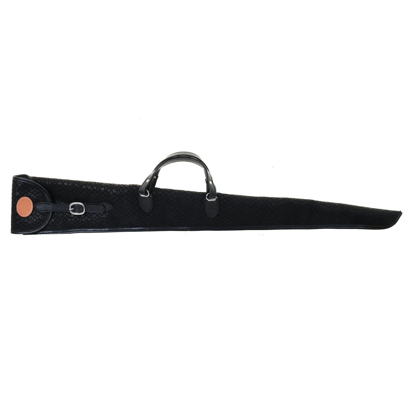 GCS11A - Black Gator Print Suede Gun Case - Double J Saddlery