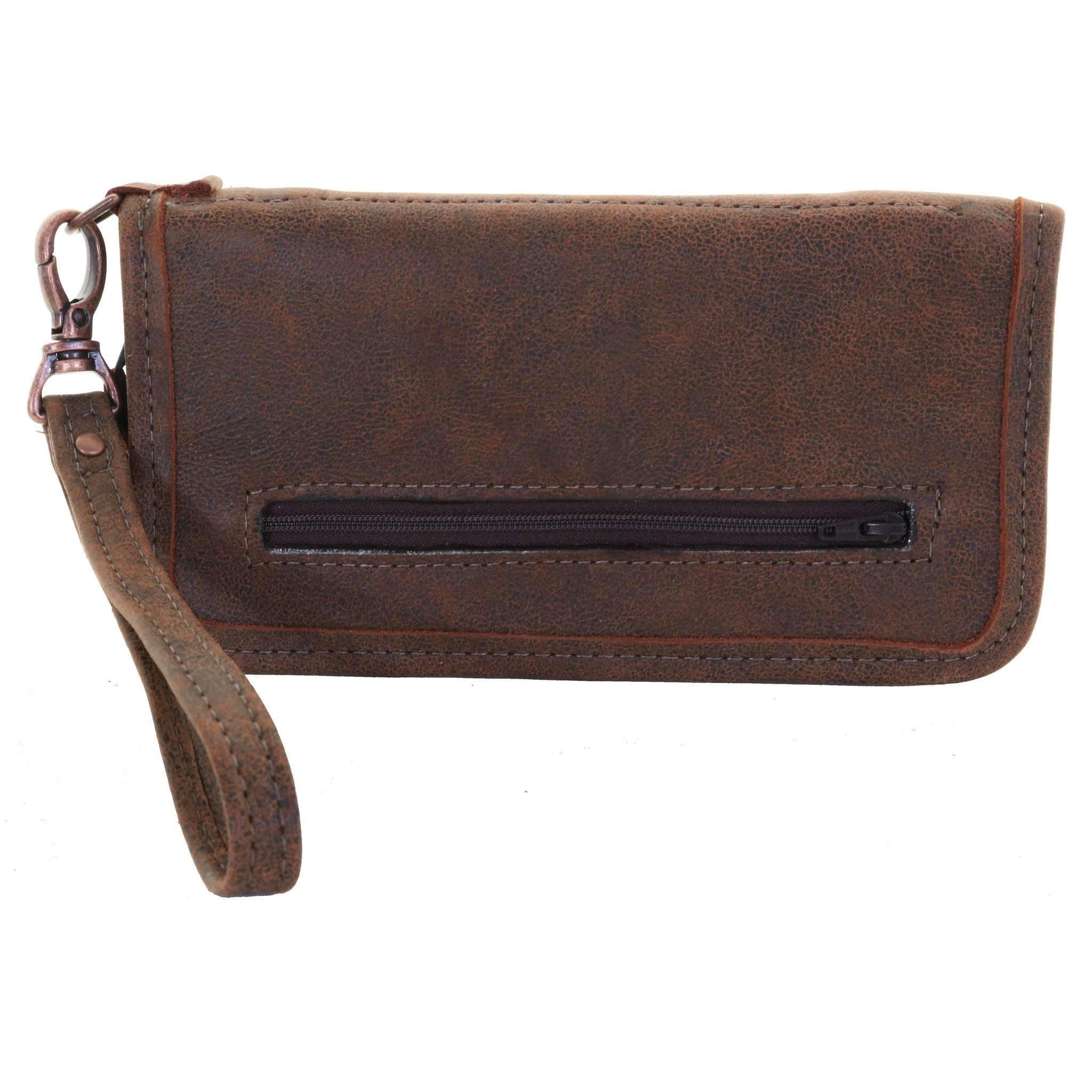LZW22 - Roan Cowhide Ladies Zipper Wallet - Double J Saddlery